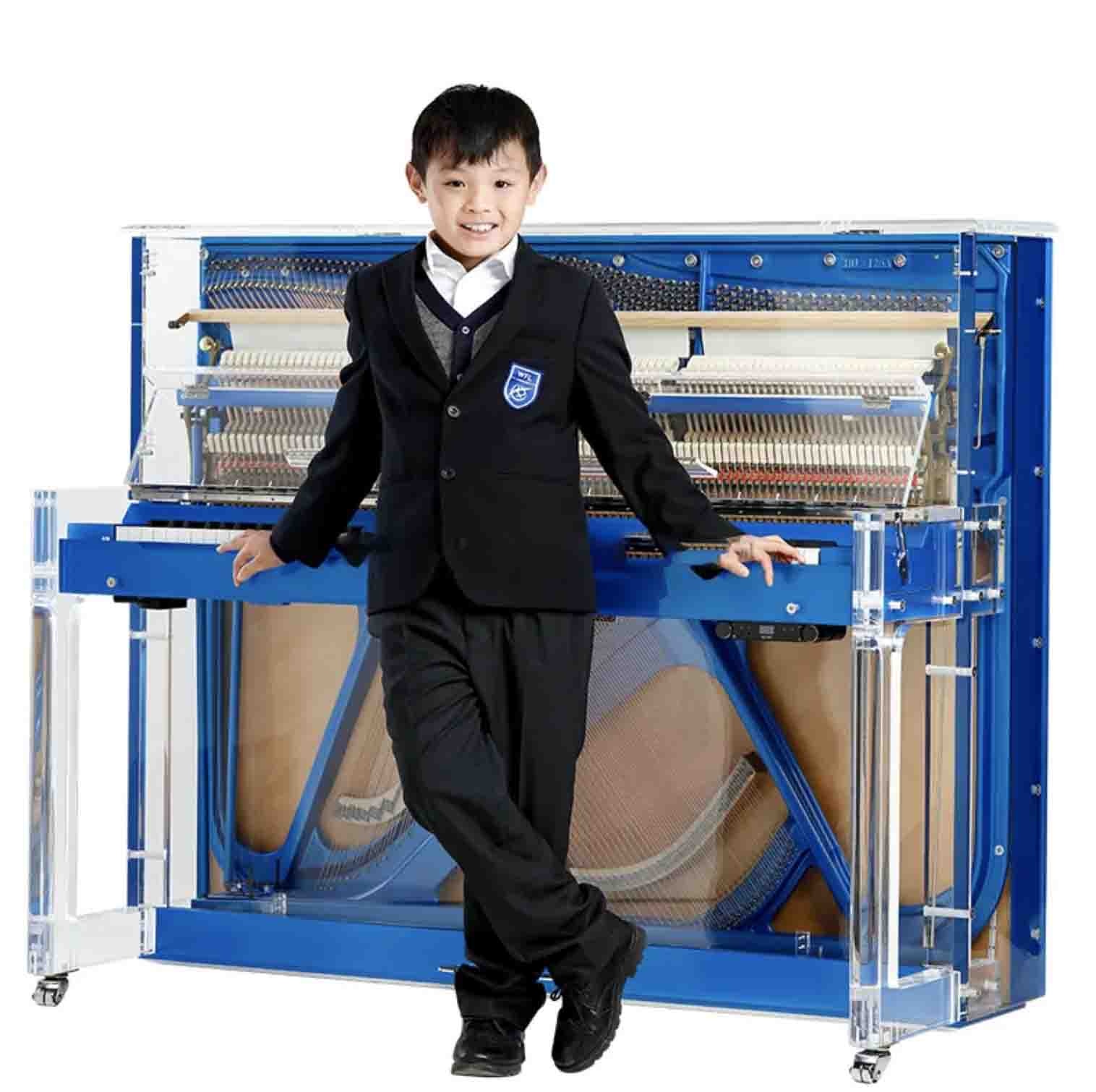 Custom Full Crystal Piano with Modern Style and Whole Clear Design Blue ...